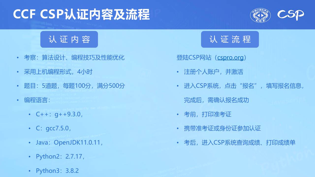 CCF CSP认证-金陵科技学院 计算机工程学院